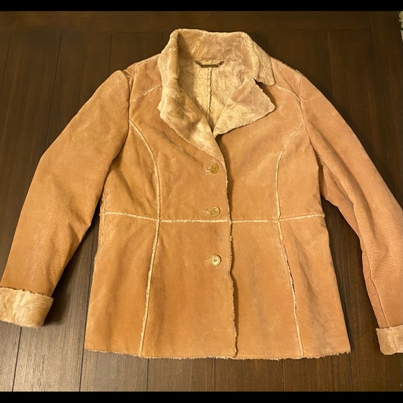 Winlit | Jackets & Coats | Vintage Winlit 9s Tan Suede Leather Faux ...
